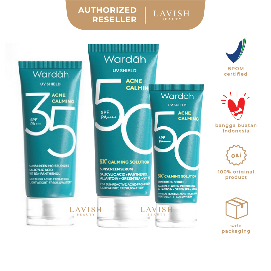 Jual WARDAH UV Shield Acne Calming Sunscreen Serum SPF 50 PA ...