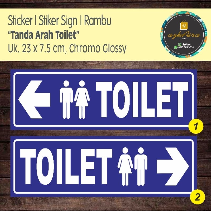 Jual Sticker Stiker Tanda Arah Toilet - Uk. 23x7.5 cm | Shopee Indonesia