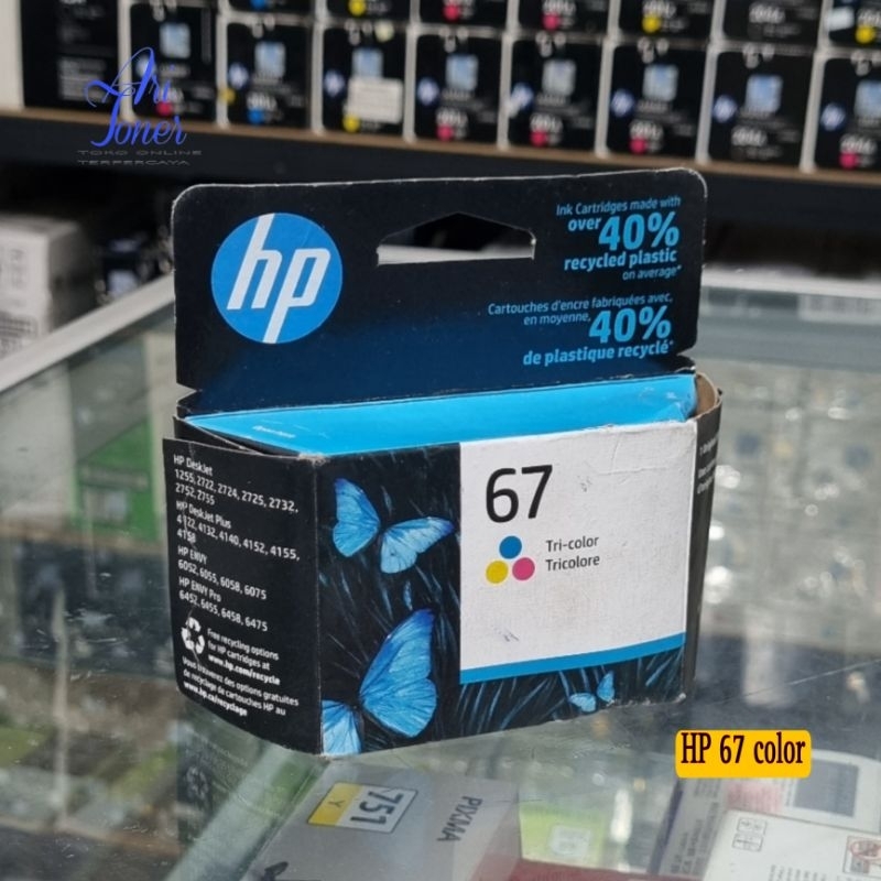 Jual Tinta cartridge hp 67 Tri-color original | Shopee Indonesia