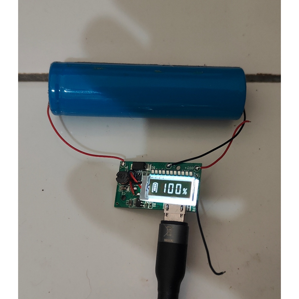 Jual mini Charger Baterai lithium 3.7v 18650 micro usb with lcd display ...