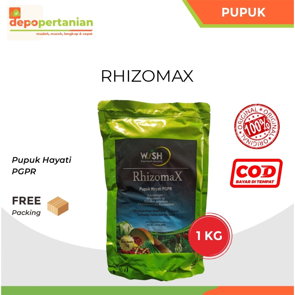 Jual Depo Pertanian - Rhizomax Wish 1 kg Pupuk Hayati PGPR Perlakuan ...