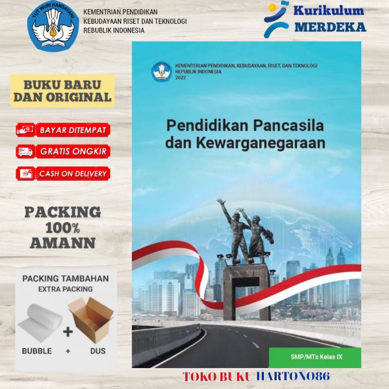 Jual BUKU PAKET SISWA PENDIDIKAN PANCASILA DAN KEWARGANEGARAAN PPKN KELAS 9 SMP/MTS KURIKULUM ...