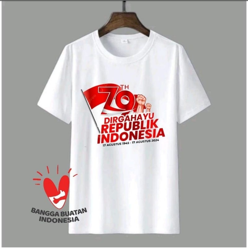 Jual KAOS HUT RI KE-79 LENGAN PENDEK - 17 AGUSTUS 1945 / INDONESIA MERDEKA - PRIA WANITA (UNISEX ...