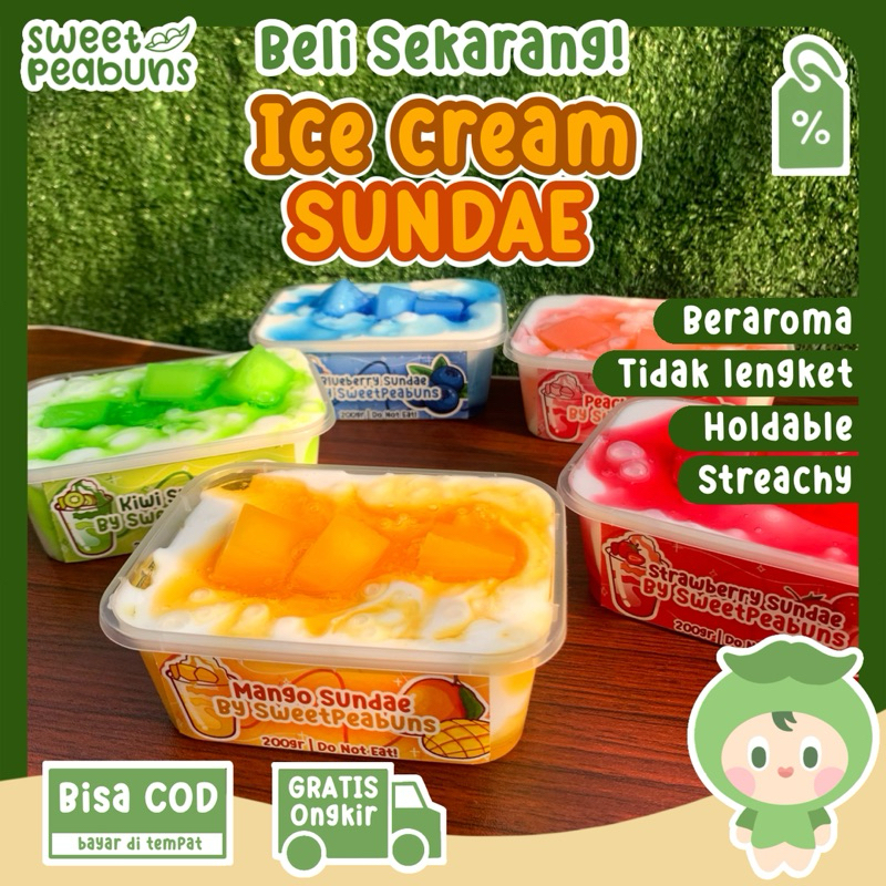 Jual SLIME | Ice Cream Sundae edition 200gr By Sweetpeabuns | slime ...