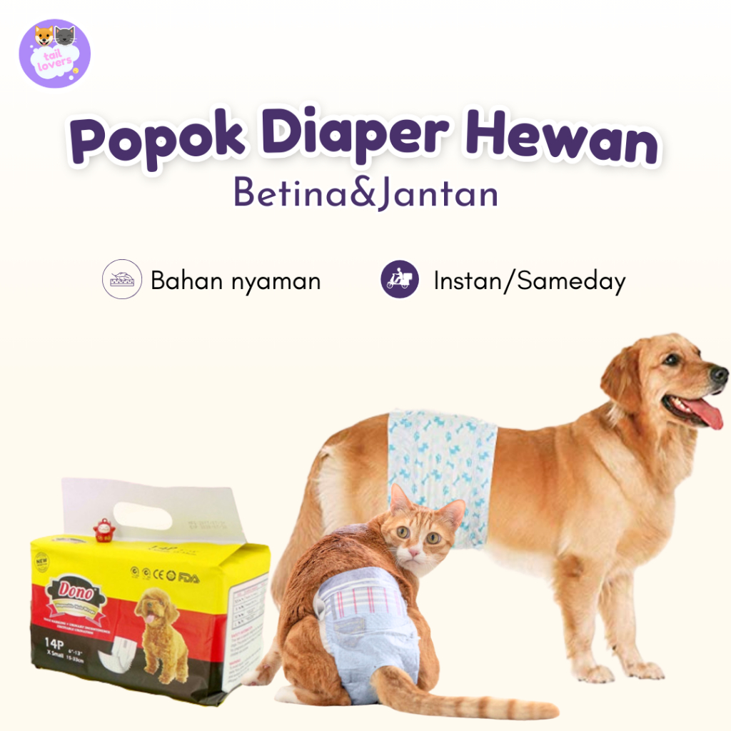 Jual Popok Kucing Anjing Popok Diapers Monyet Cat Dog Belly Belt Mens ...