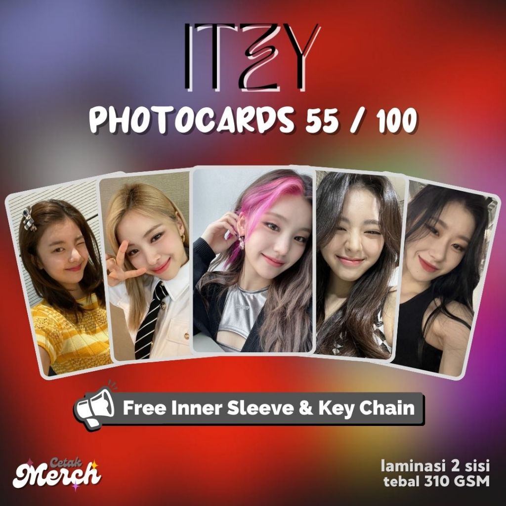 Jual Photocard ITZY isi 100 55 pcs Selca Unofficial 1 Sisi Lomo Photo Card KPOP | Shopee Indonesia