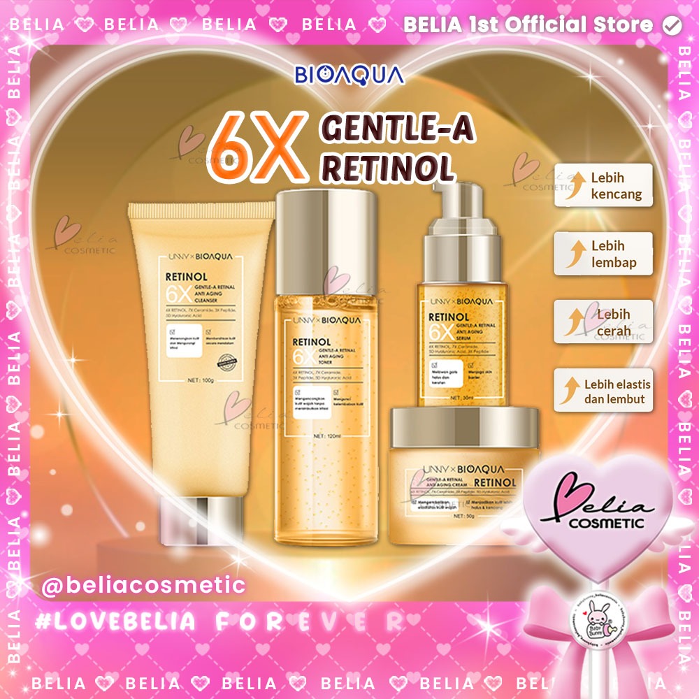 Jual BELIA BIOAQUA 6X Gentle-A Retinol Anti Aging Skincare Retinol ...