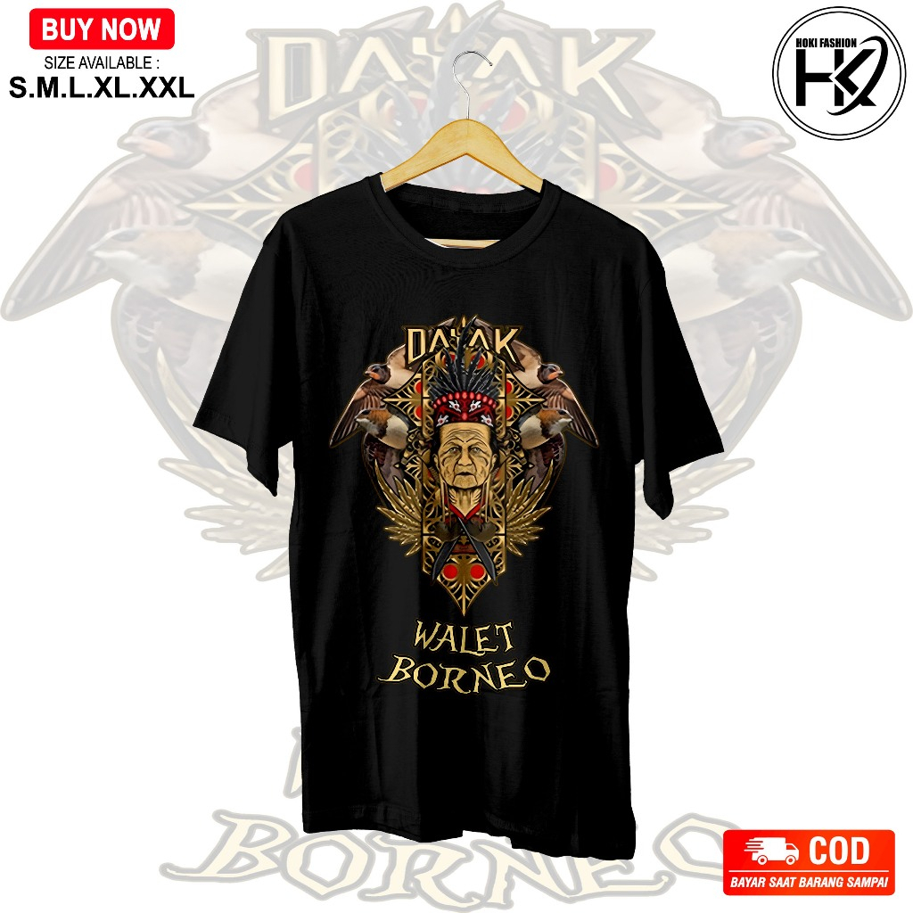 Jual Kaos Tshirt Baju Obral Murah Combed 30S Distro DAYAK WALET BORNEO ...