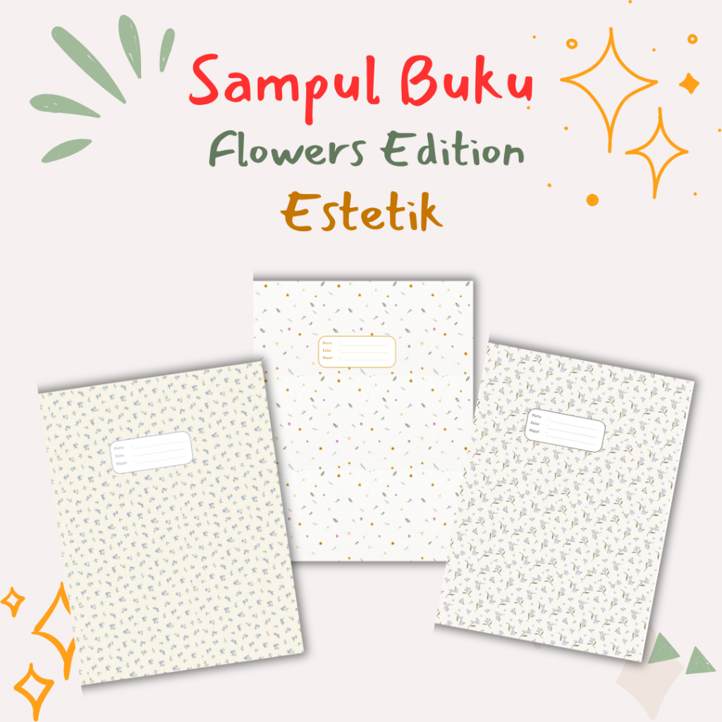 Jual [Flowers Edition] Sampul Buku Estetik | Sampul Buku Besar Bigboss ...