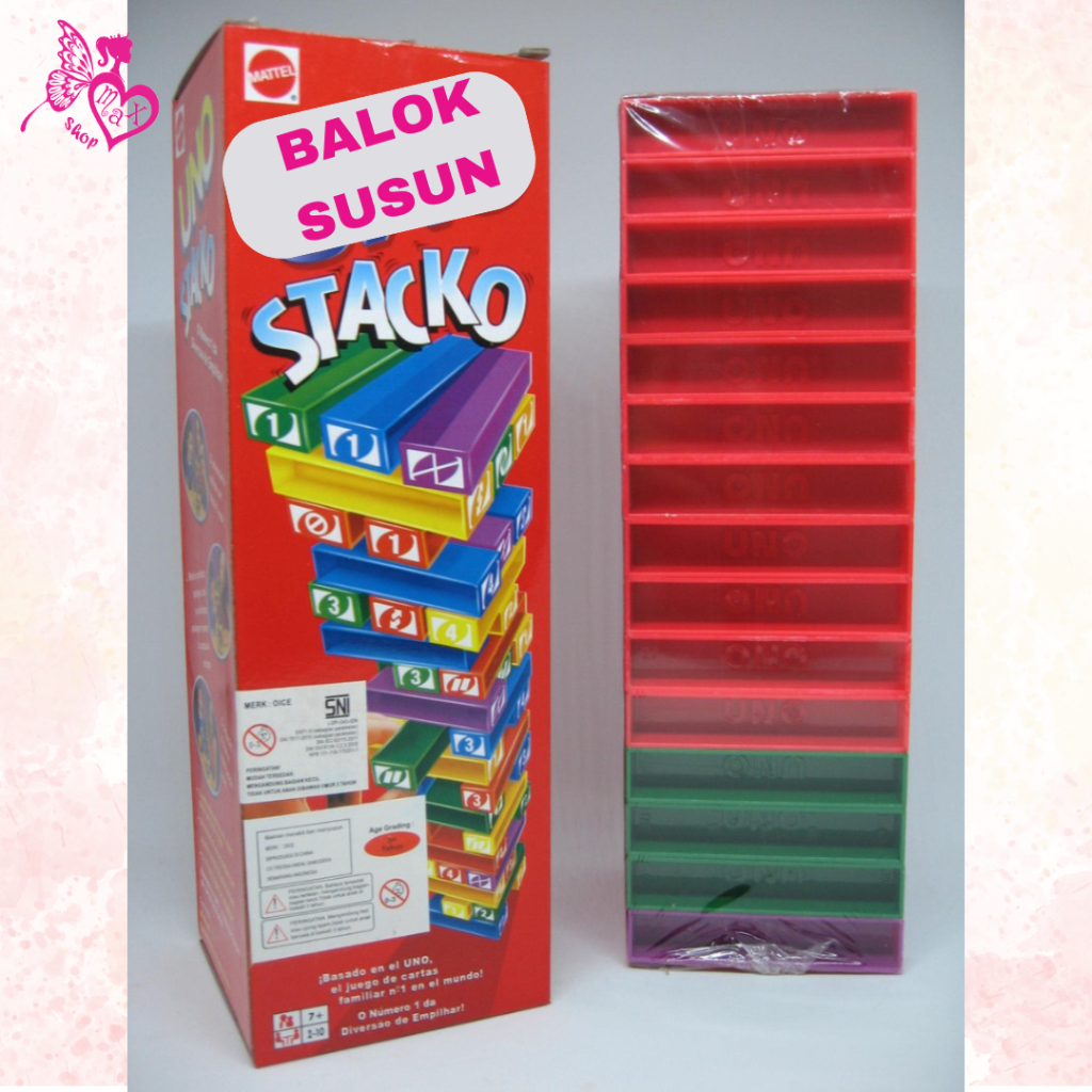 Jual Mainan Balok Susun Games Stacko Edukatif Tower Board 45pc / Mainan ...