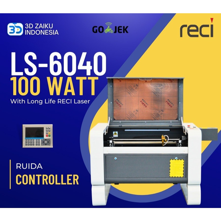 Jual Zaiku CNC LS-6040 with 100 Watt Laser CO2 dengan Ruida Controller ...