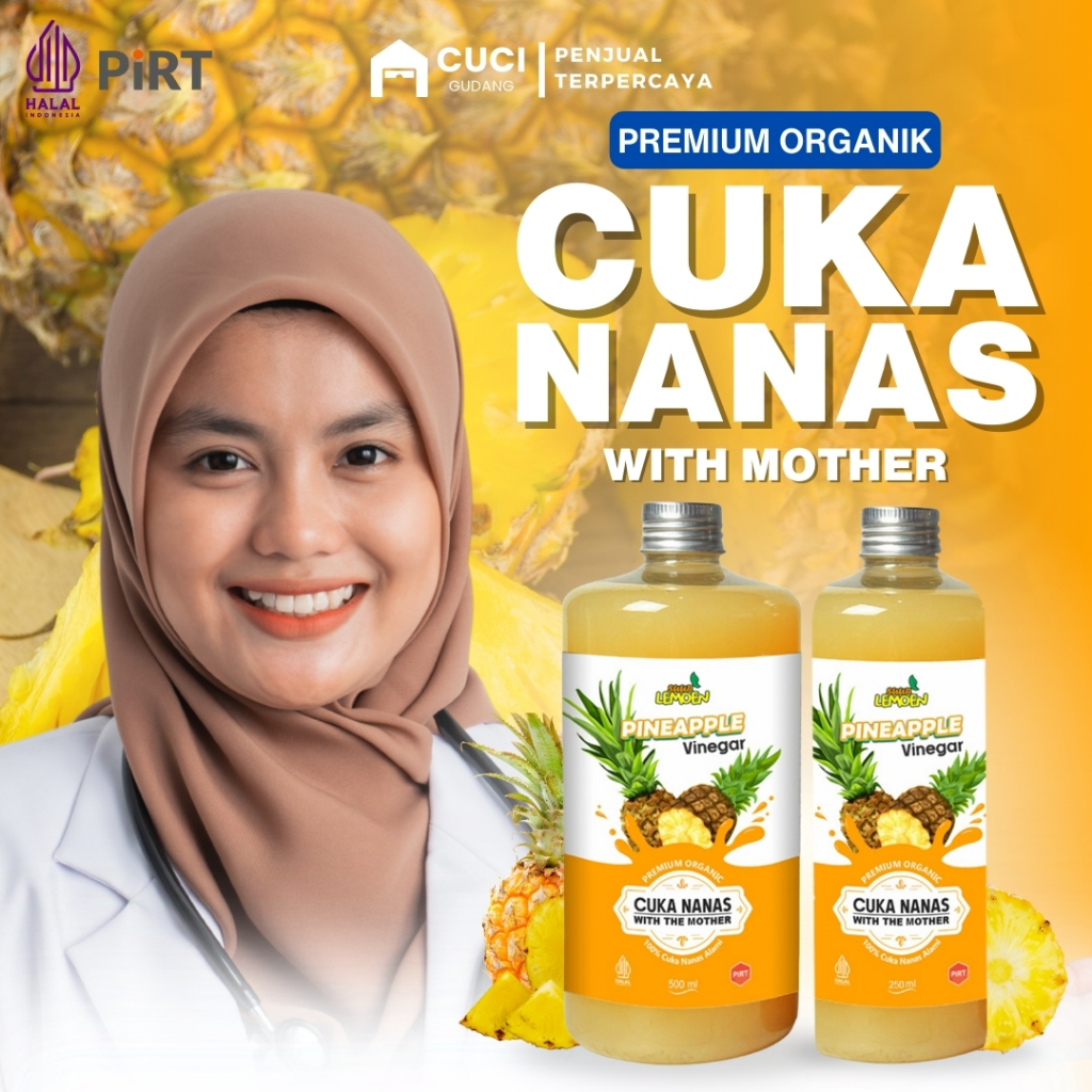 Jual Premium Cuka Nanas Untuk Diabetes Original With Mother Vinega ...