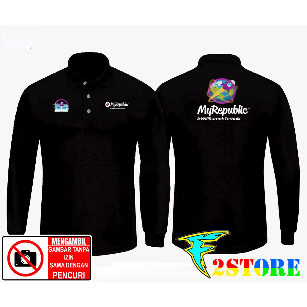 Jual BAJU KAOS KERAH MODEL POLO MY REPUBLIC INTERNET WIFI RUMAH TERBAIK ...