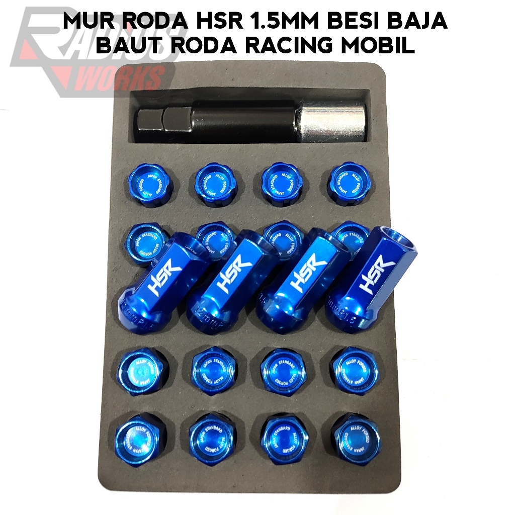 Jual mur roda racing type dura nut ukuran 1.5 mm bahan besi baja ...