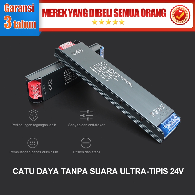 Jual Power Supply 24V 100W / 200W/300W/400W Trafo Indoor Light Box LED ...