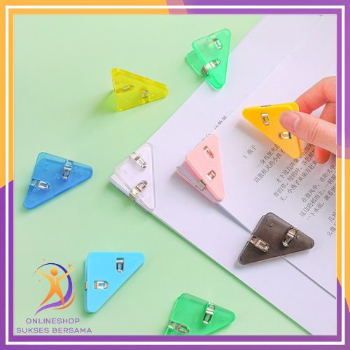 Jual OSB Paper Clip Segitiga Warna-Warni Klip Sudut Penjepit Buku ...