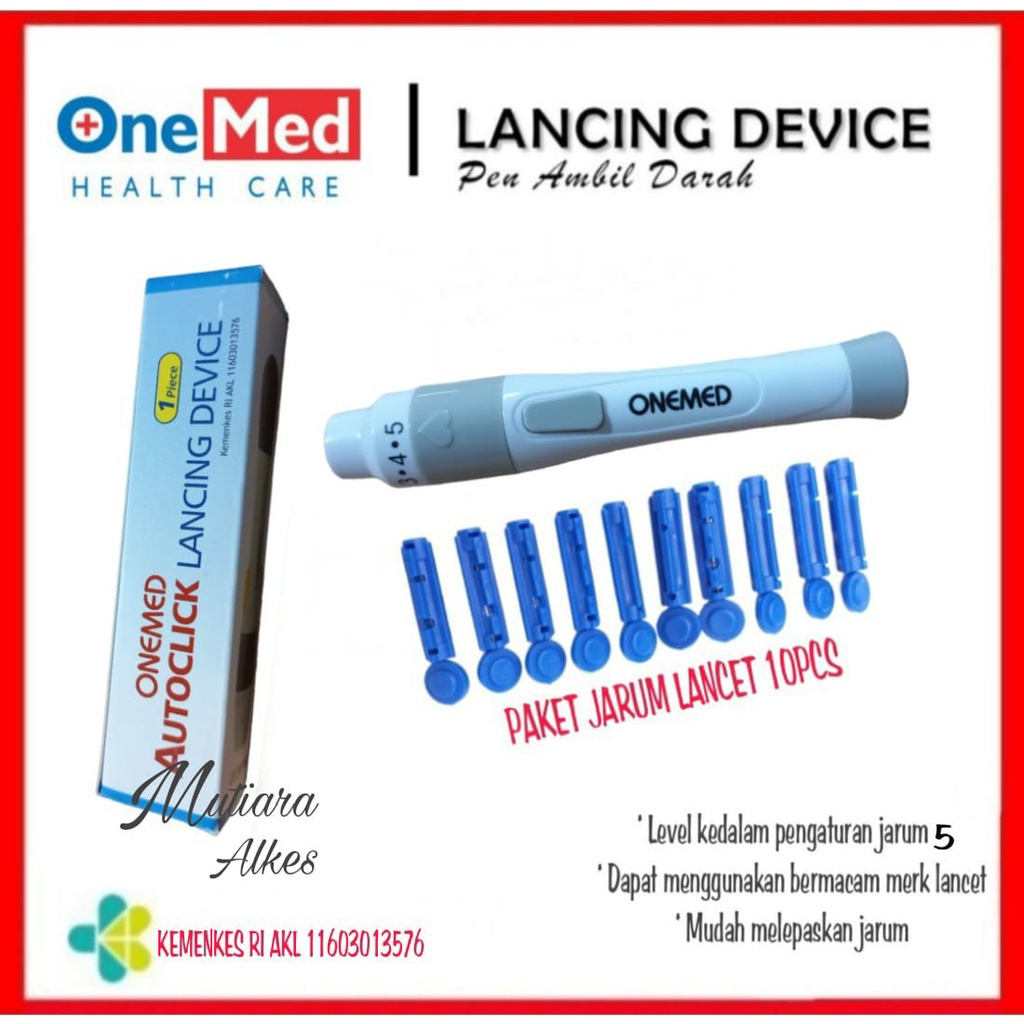 Jual (MUTIARA ALKES) Lancing device / Pen ambil darah / Lancing Device ...