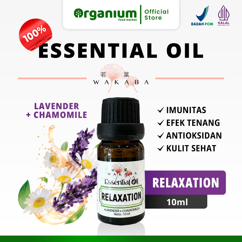 Jual Essential Oil Relaxation WAKABA Minyak Esensial Aromaterapi Lavender + Chamomile - 10ML ...