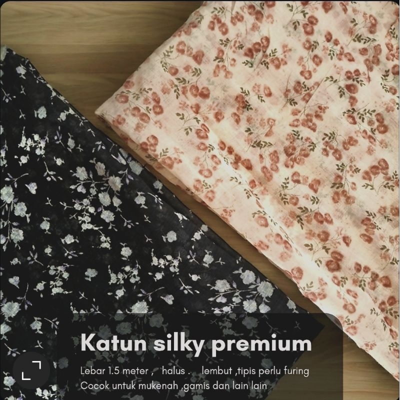 Jual kain katun silki premium motif bunga kecil | Shopee Indonesia