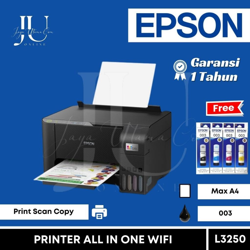 Jual PRINTER EPSON L3250 Wifi All In One PRINT SCAN COPY | Shopee Indonesia