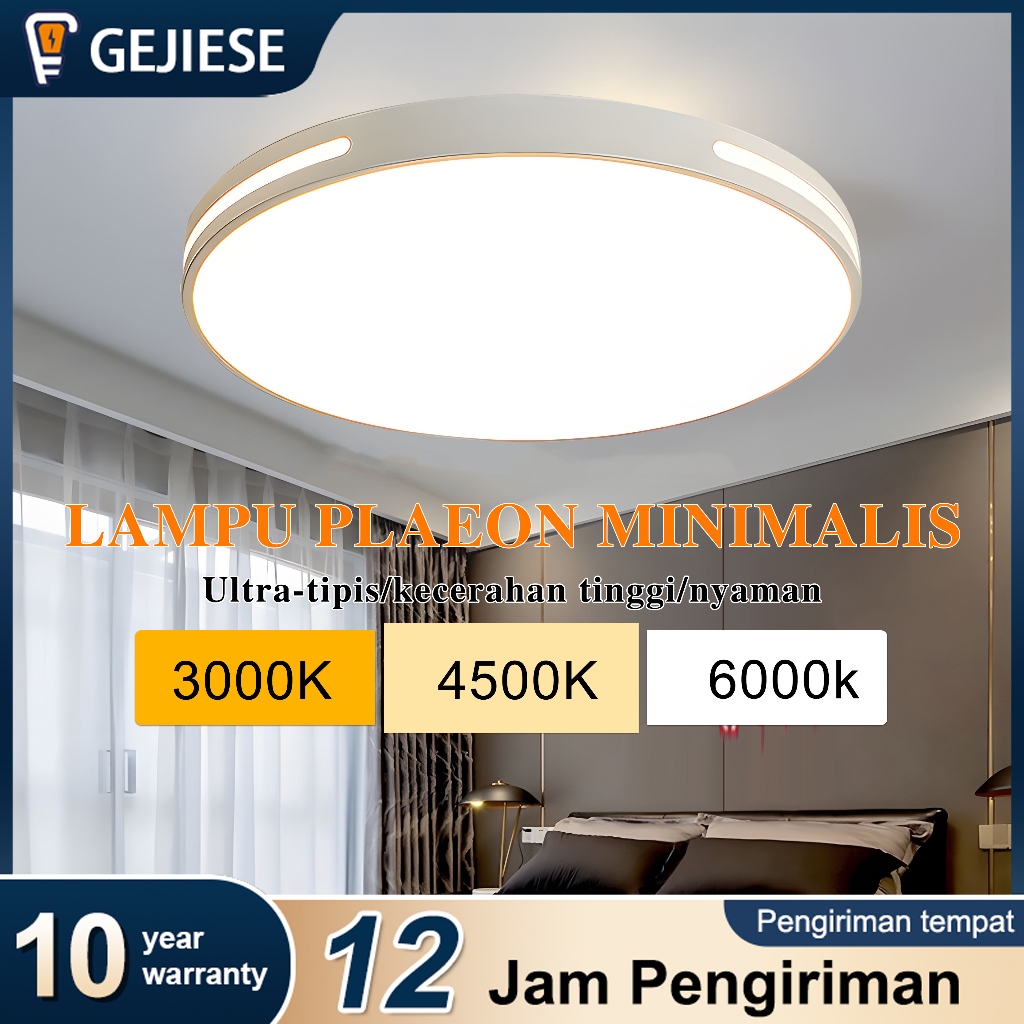 Jual COD Lampu plafon Lampu plafon minimalis Tiga Warna Modern 23/30/40 ...
