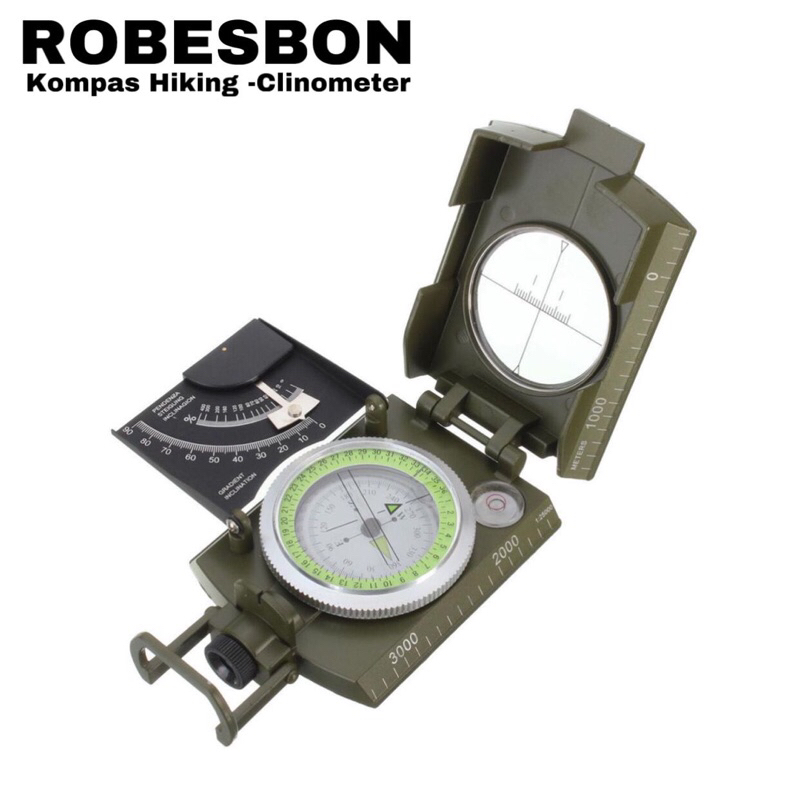 Jual ROBESBON Kompas Hiking Clinometer Steel Compass K4074 - Green ...