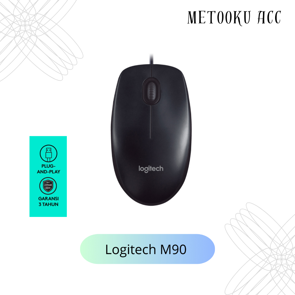 Jual Mouse Logitech M90 Wired Optical Logitech USB Mouse Murah | Shopee ...