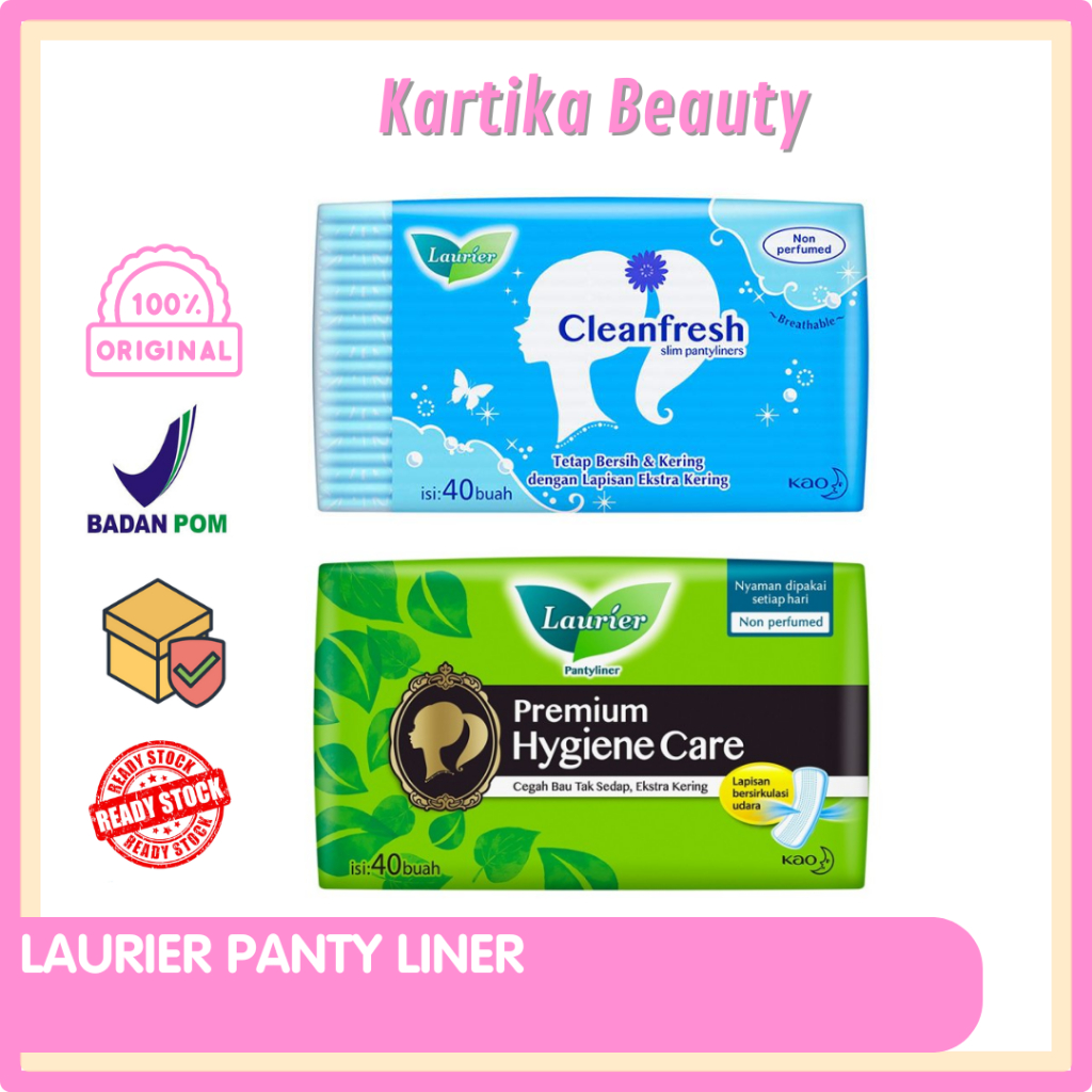 Jual LAURIER PANTY LINER PENTILINER ISI 20 BIRU CLEAN FRESH / PENTI ...