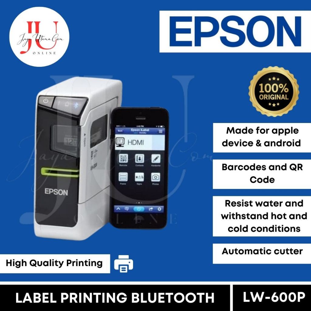 Jual Epson Printer Label LW 600P / Label Works LW-600P Bluetooth PC ...