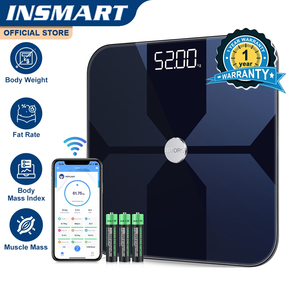 Jual INSMART Timbangan Digital 17in1 WIFI ITO Bluetooth BMI Weight ...