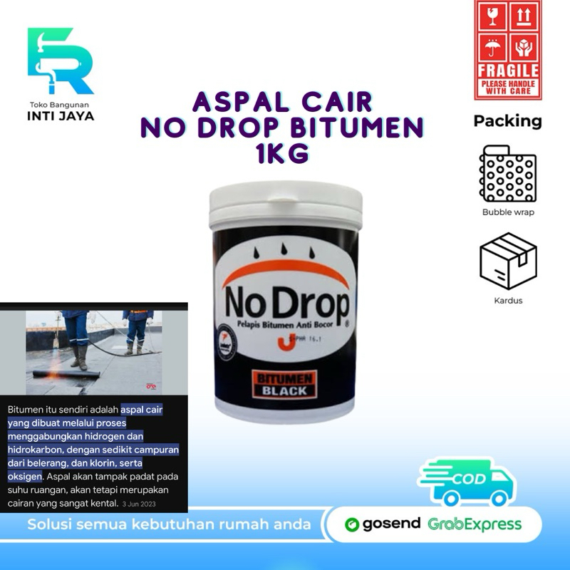 Jual Aspal Cair No Drop Bitumen Black 1kg | Shopee Indonesia