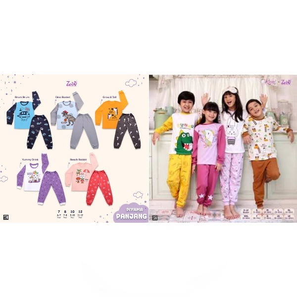 Jual KAZEL SETELAN PIYAMA MOTIF PANJANG ANAK BOY & GIRL UKURAN 6-12m sd 12 TAHUN | Shopee Indonesia
