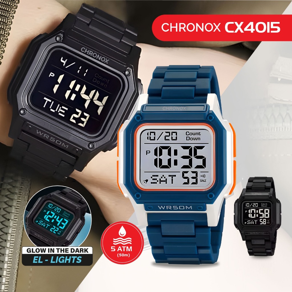 Jual CHRNX by CHRONOX Jam Tangan Digital Unisex Pria Wanita - CX4015 ...