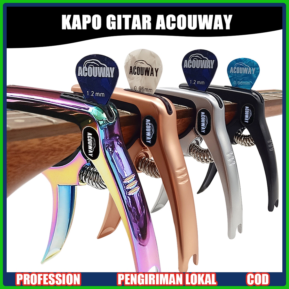 Jual Acouway Capo Gitar Aksesoris Gitar Akustik Multifungsi Bridge Pin ...