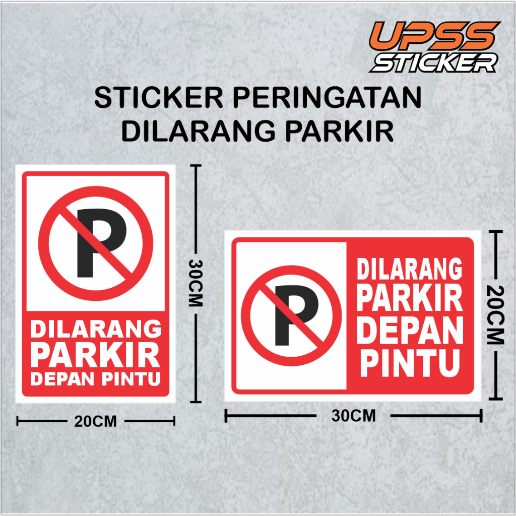 Jual Sticker Dilarang Parkir / Stiker Dilarang Parkir / Dilarang Parkir ...