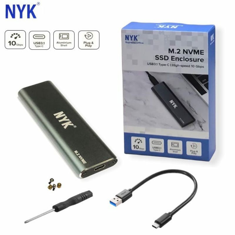 Jual NYK Cassing SSD M.2 NVME SSD Enclosure NVME M.2 2280 | Shopee ...