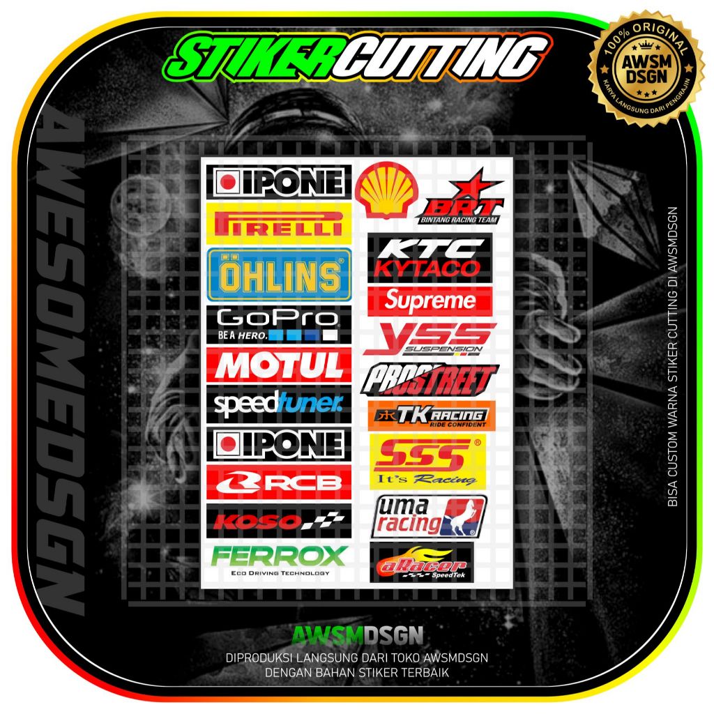 Jual STIKER MOTOR KEREN SATU SET DAPAT BANYAK | Shopee Indonesia