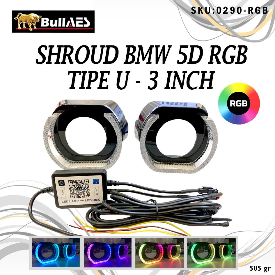 Jual Shroud Bmw 5D Rgb Tipe U30 3 Inch Shroud Kristal Bmw 12 Volt ...