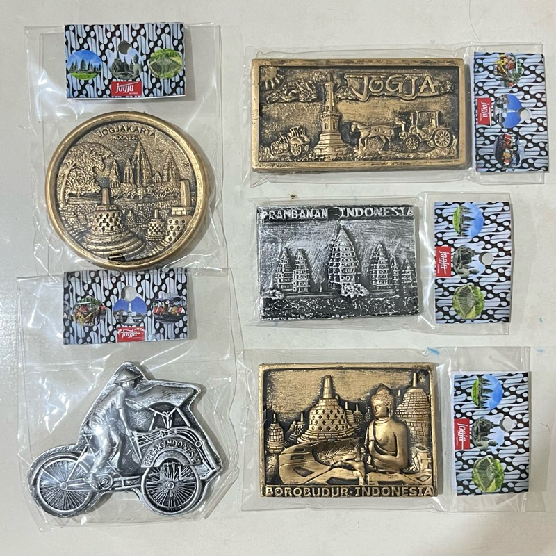 Jual Paket 5 pcs Souvenir Magnet Kulkas 3D khas Jogja / Oleh Oleh khas ...