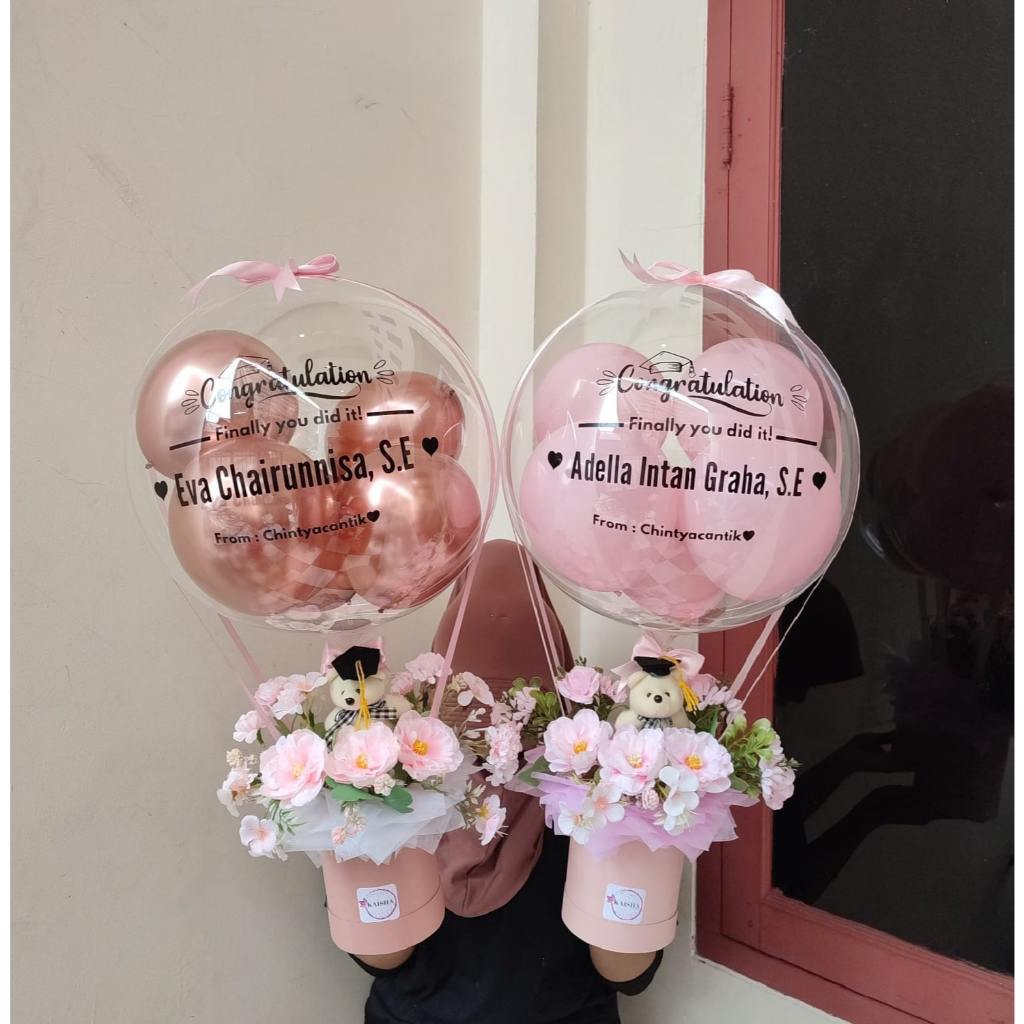 Jual Buket Balon SMALL Bunga Artificial Buket Boneka Grand Opening ...