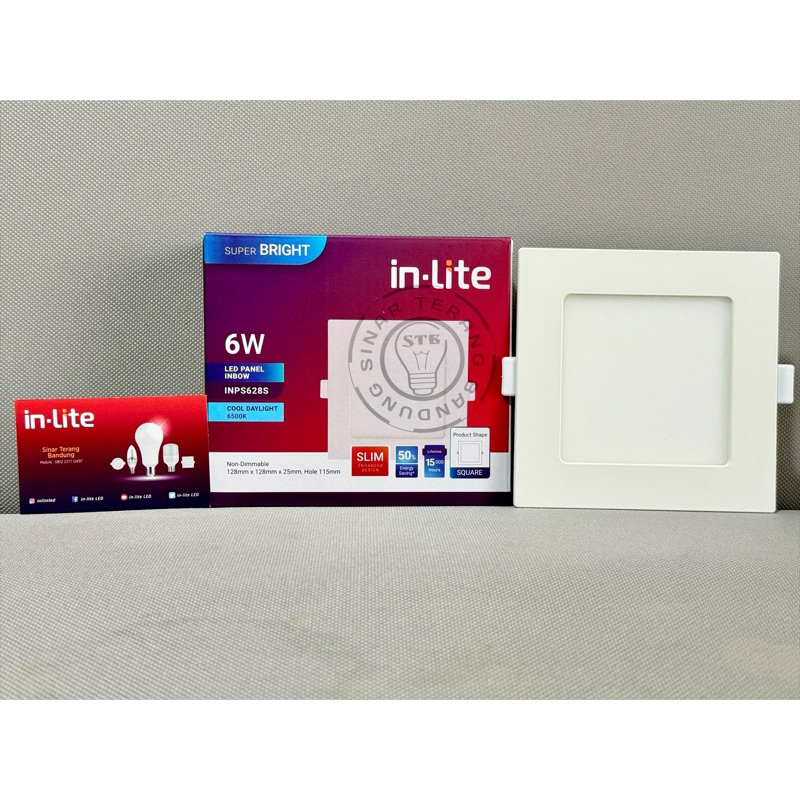 Jual LAMPU PLAFON LED PANEL INLITE 6W 6 WATT KOTAK INBOW - INPS628S ...