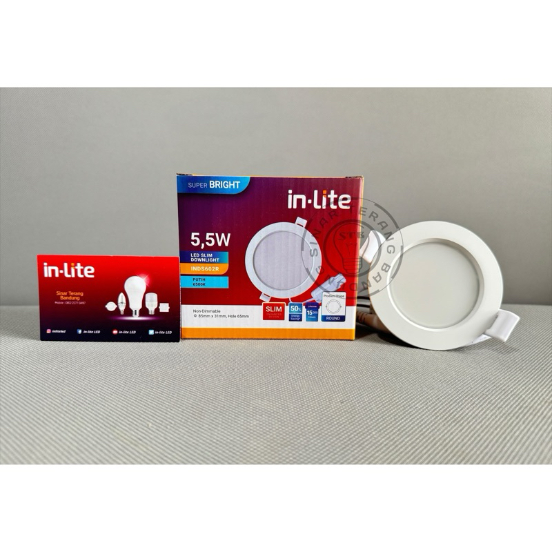 Jual LAMPU LED PLAFON INLITE SLIM DOWNLIGHT 5,5W 5,5 WATT - INDS602R ...