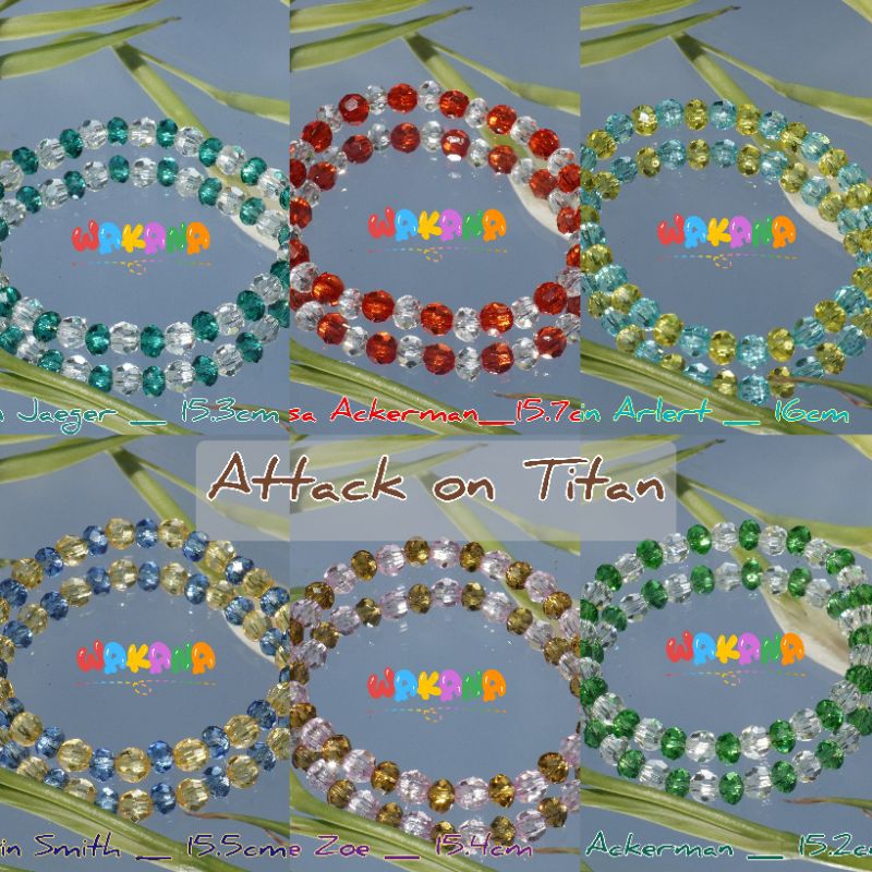 Jual Gelang Manik Premium Anime Attack on Titan AOT Shingeki no Kyojin ...