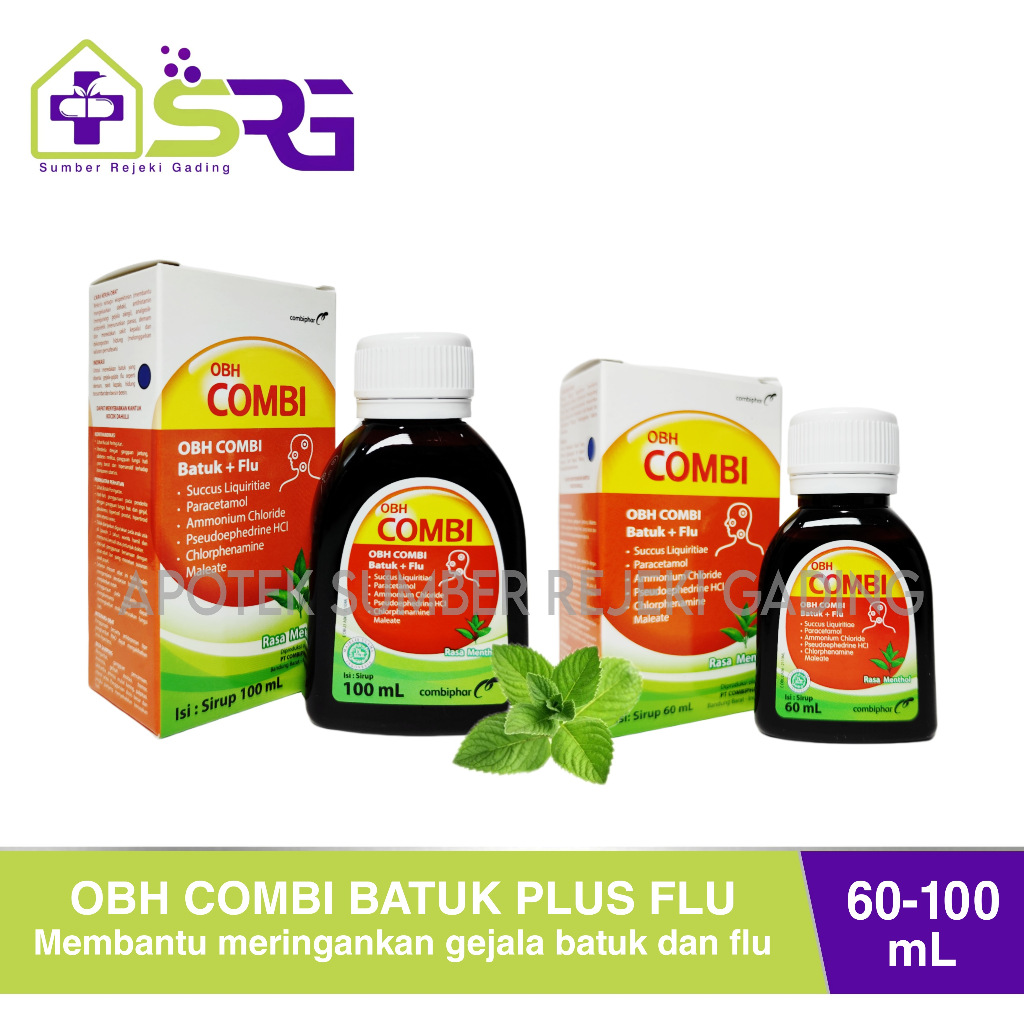 Jual OBH Combi Batuk Plus Flu Menthol Sirup - Meredakan Batuk & Gejala ...