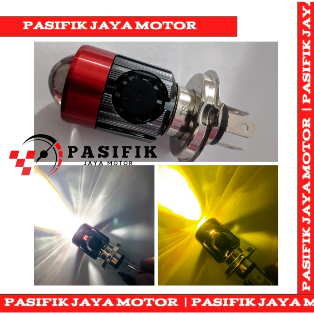 Jual lampu utama LED x-case Laser Kipas H4 Projector premium Super ...