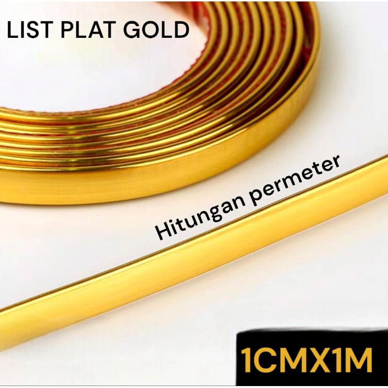 Jual [WALLFOAM] WALL STICKER PANJANG 1 METER / LIST PLAT STRIP MIRROR ...