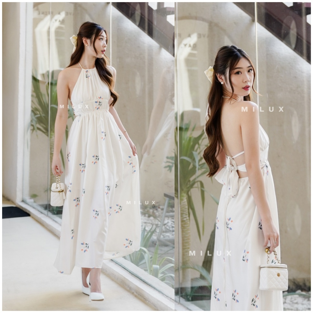 Jual DRESS BACKLESS WANITA GAUN WOMEN LONG MAXI DRESS BEACH MX268 ...