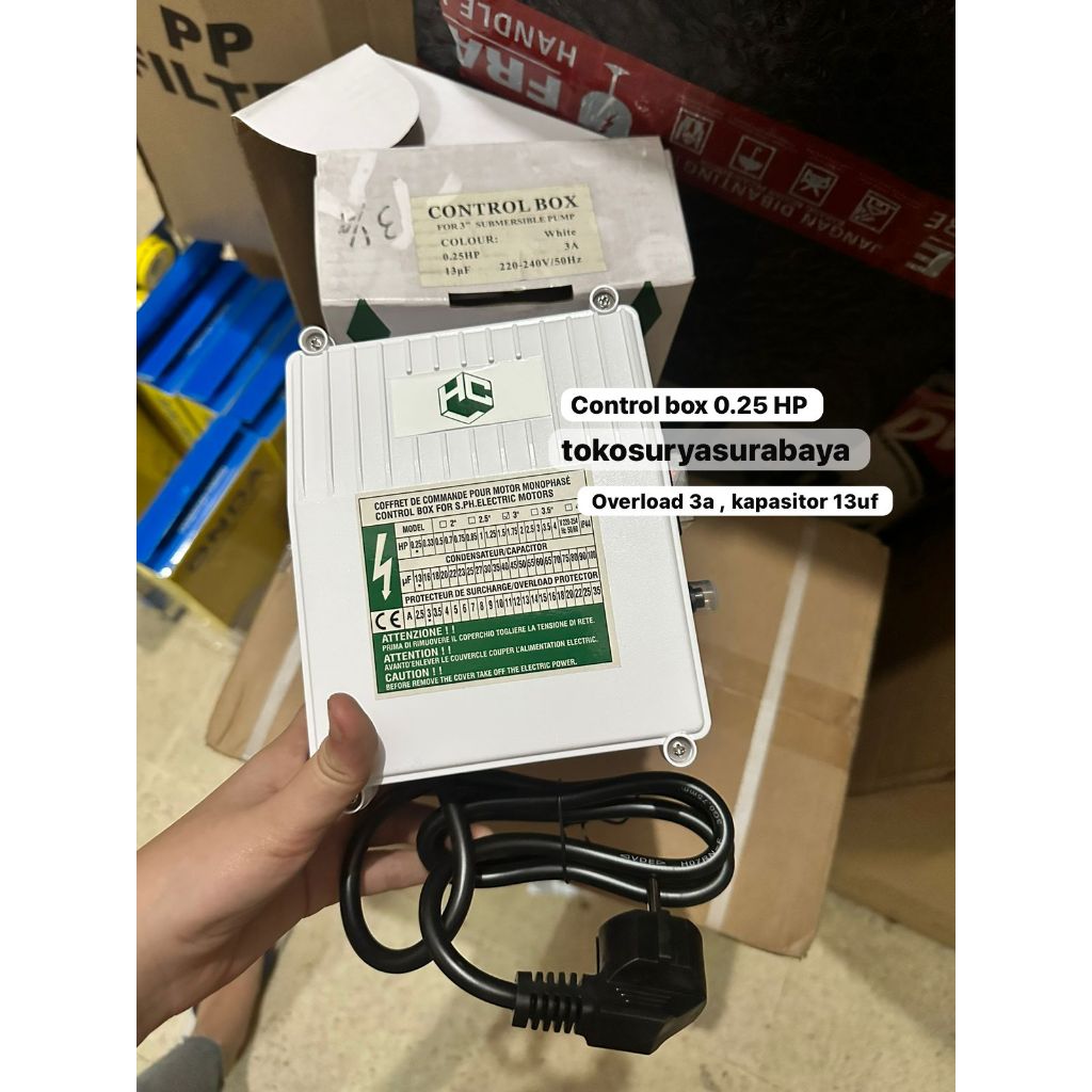 Jual Control Box 0.25 HP ( 1/4 HP ) - Control Box Submersible | Shopee ...