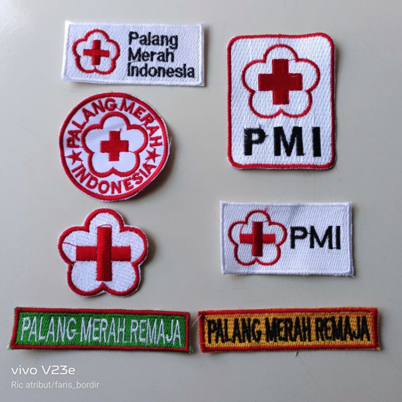 Jual LOGO BORDIR LAMBANG PMI PALANG MERAH INDONESIA LOGO PMR PALANG ...