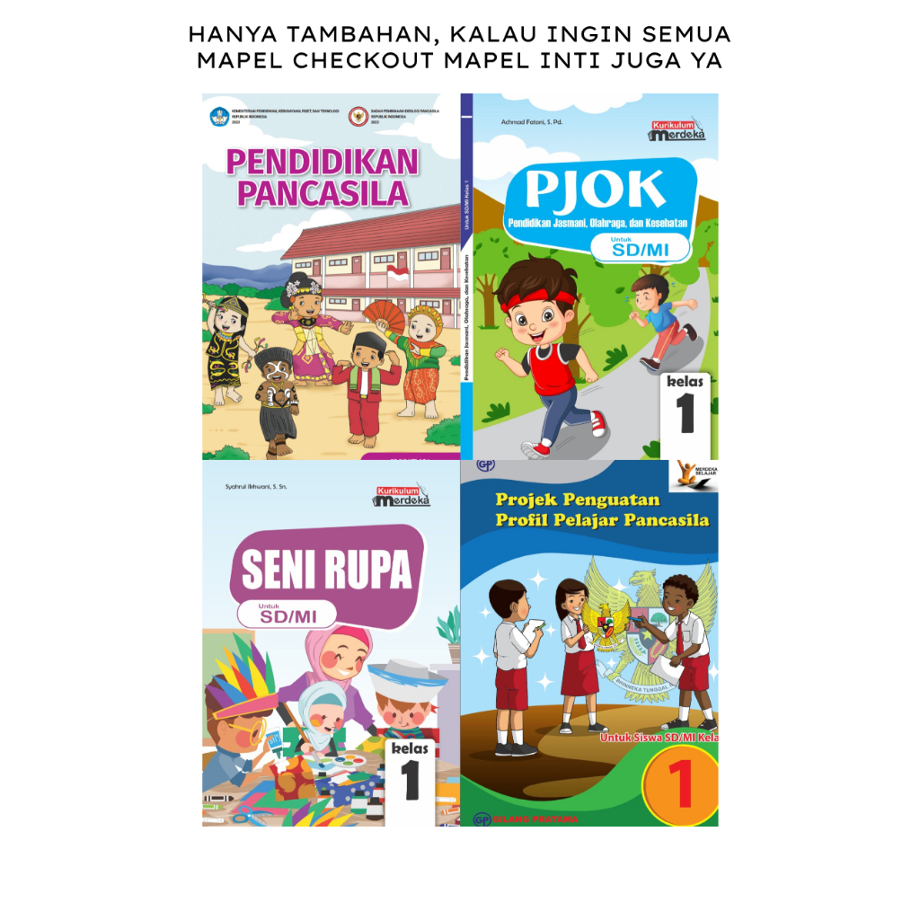 Jual (PAKET BUNDLING) BUKU KURIKULUM MERDEKA KELAS 1 (SET SEMUA MAPEL ...